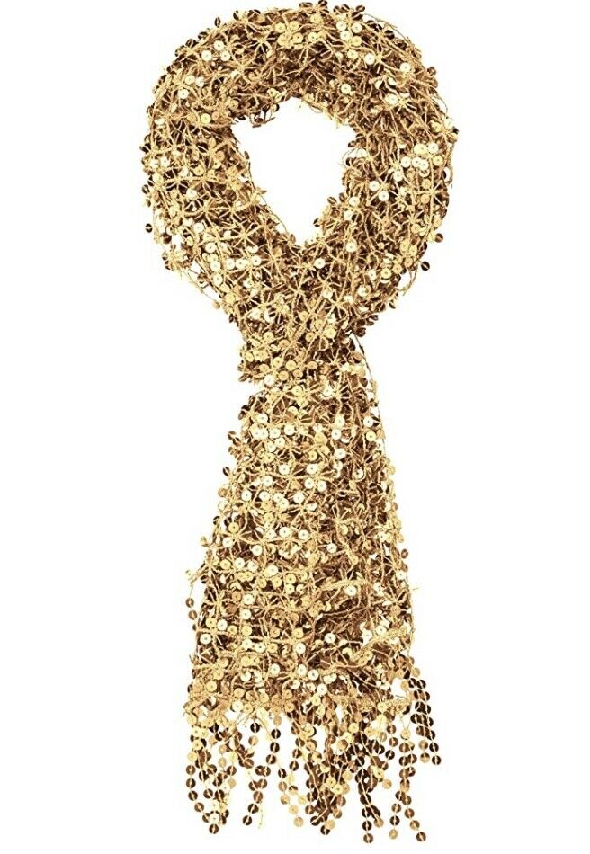 Gold Sequin Scarf – Central Chic